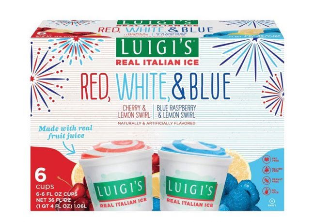 Luigi's Real Italian Ice Debuts Red, White & Blue Variety Box