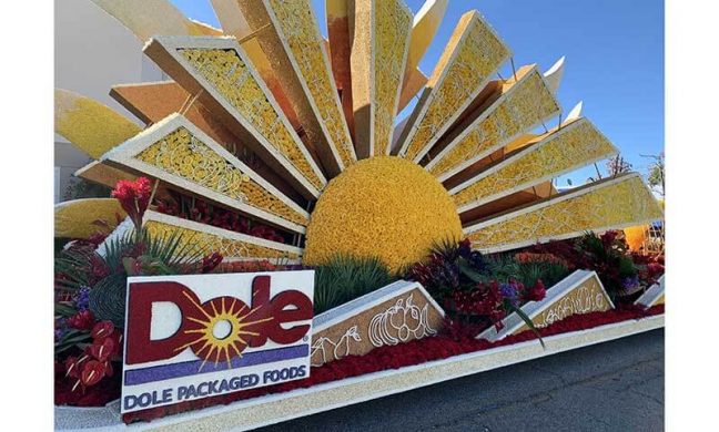Dole ‘Sunshine For All’ Float Wins Queen Award At 2020 Rose Parade