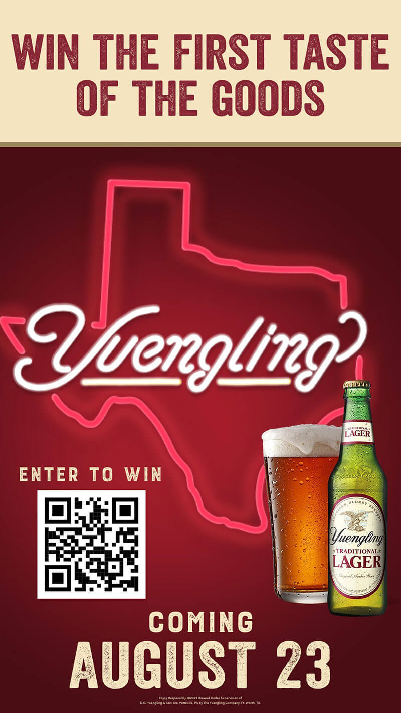 Yuengling Unveil Launch Date For Its Beers In Texas