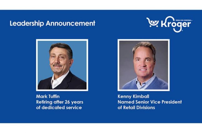 Kroger Announces Leadership Changes; Tuffin To Retire As SVP
