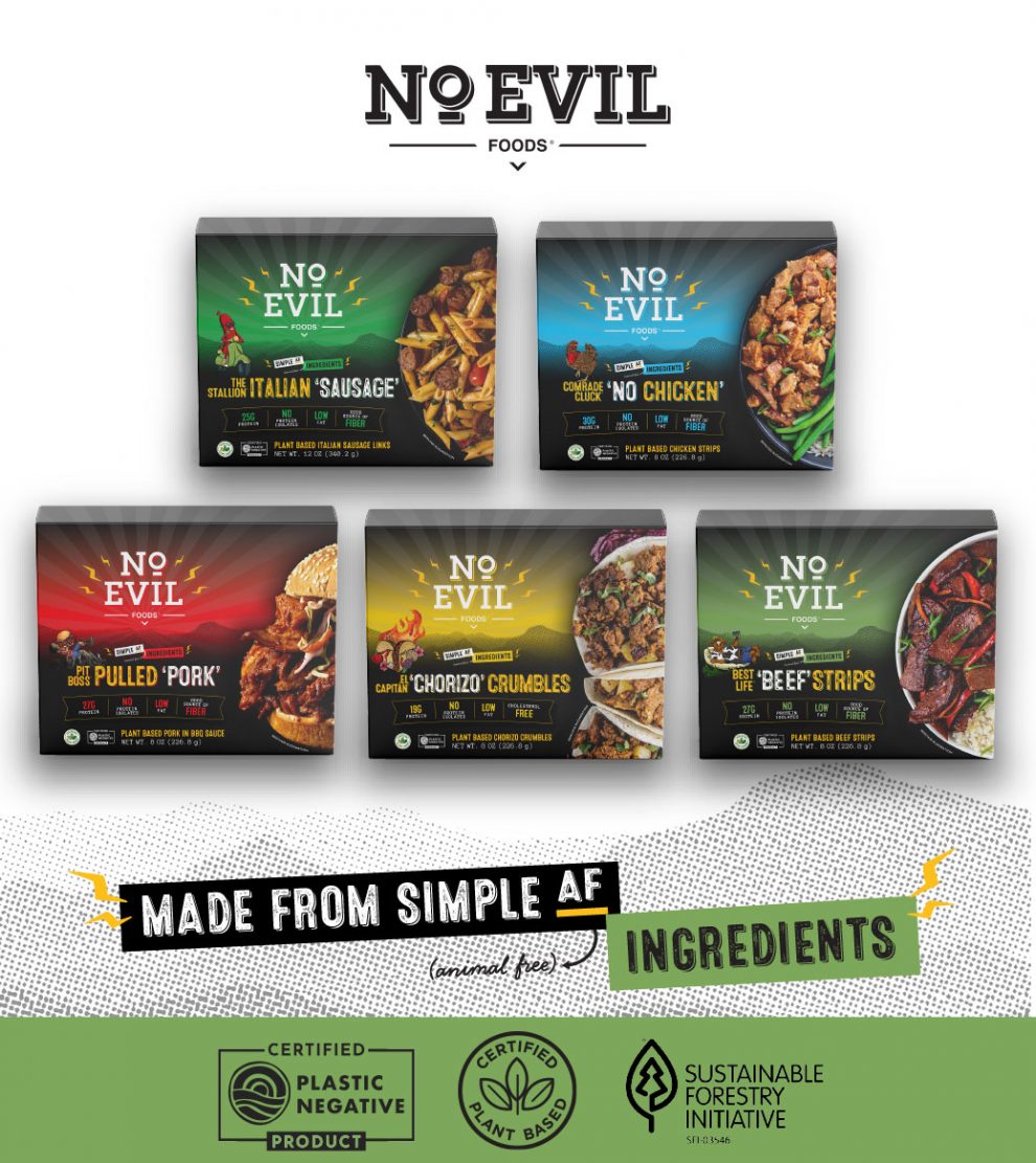No Evil Foods Unveils New Look, Products, Improved Sustainability