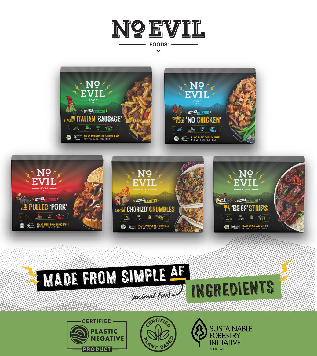 No Evil Foods Unveils New Look, Products, Improved Sustainability