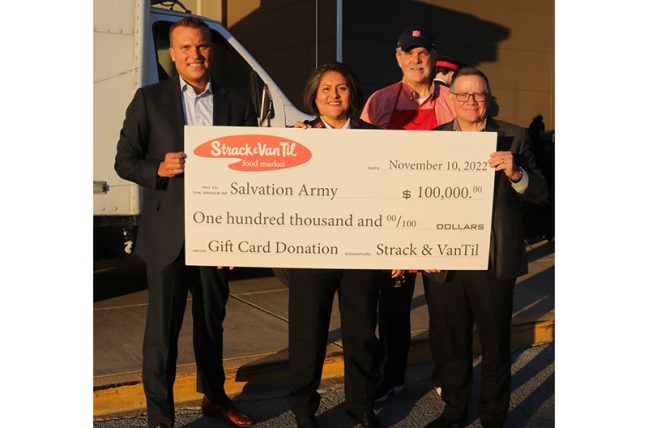 Strack & Van Til Food Markets Contribute $100K To Salvation Army